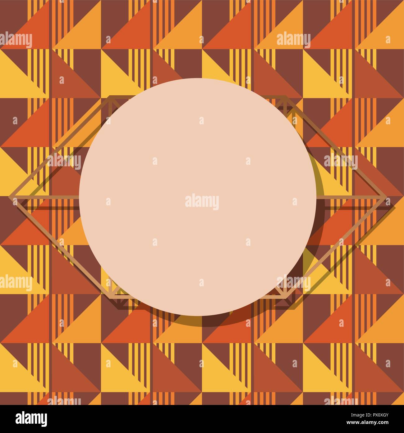 round frame ornament label template vector illustration Stock Vector ...