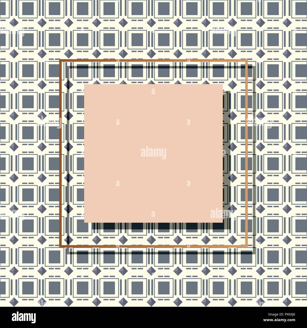 square frame elegant label template vector illustration Stock Vector ...