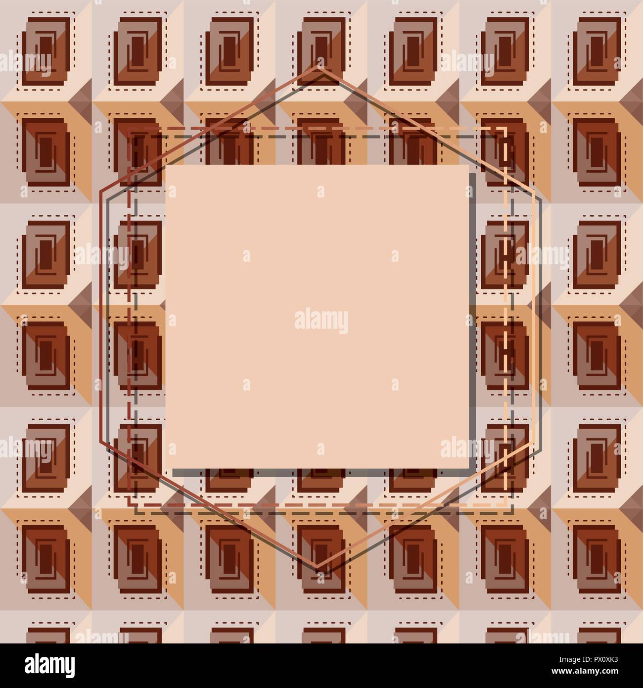 square frame elegant label template vector illustration Stock Vector ...