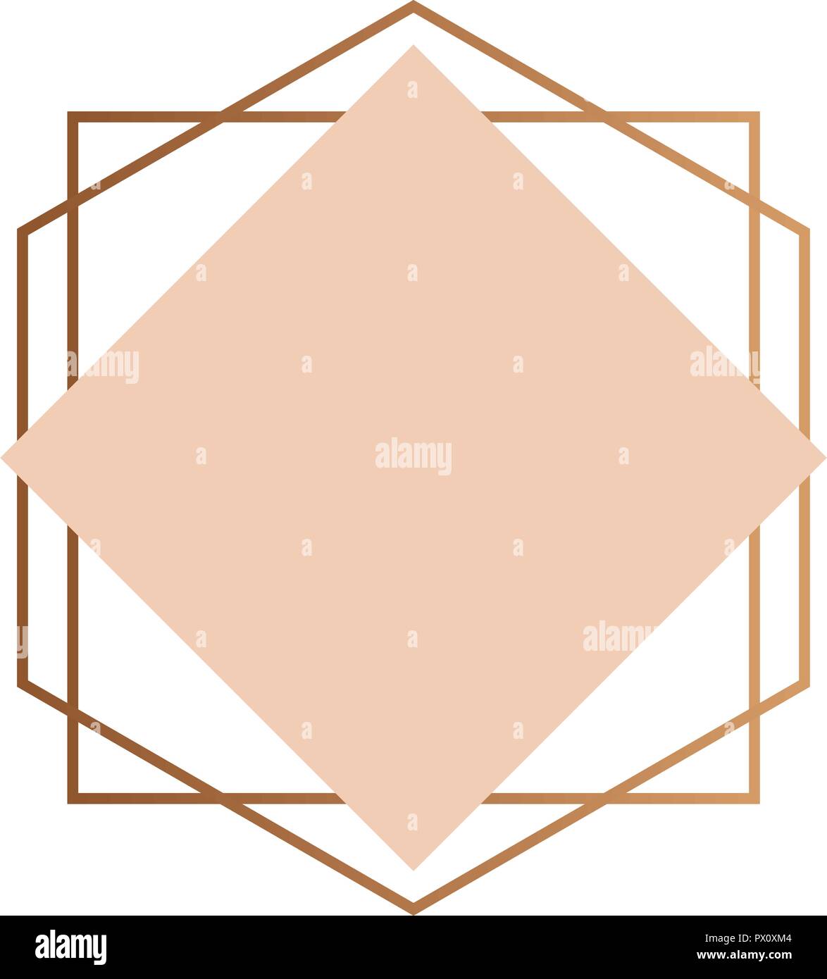 geometric frame linear abstract label cover vector illustration Stock ...