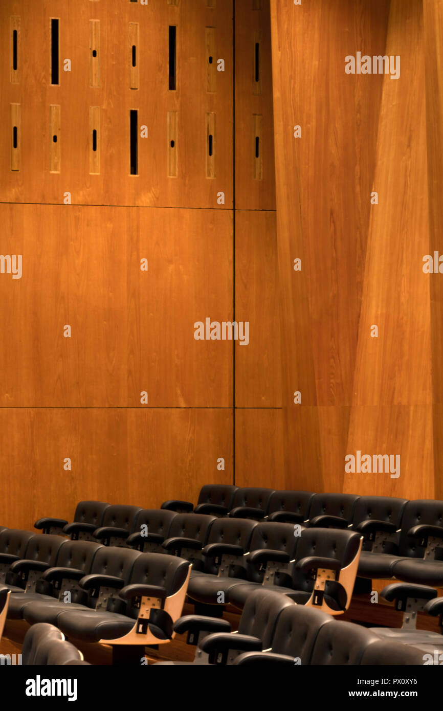 Rows of seating in the restored Purcell Room at the Queen Elizabeth ...