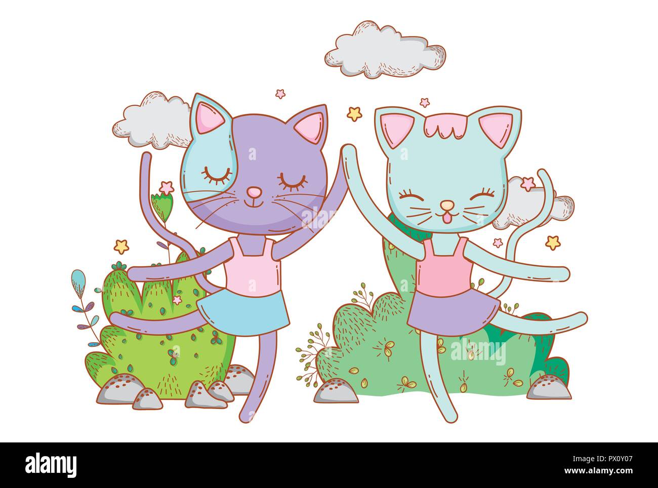 Dancing leaves Stock Vector Images - Alamy