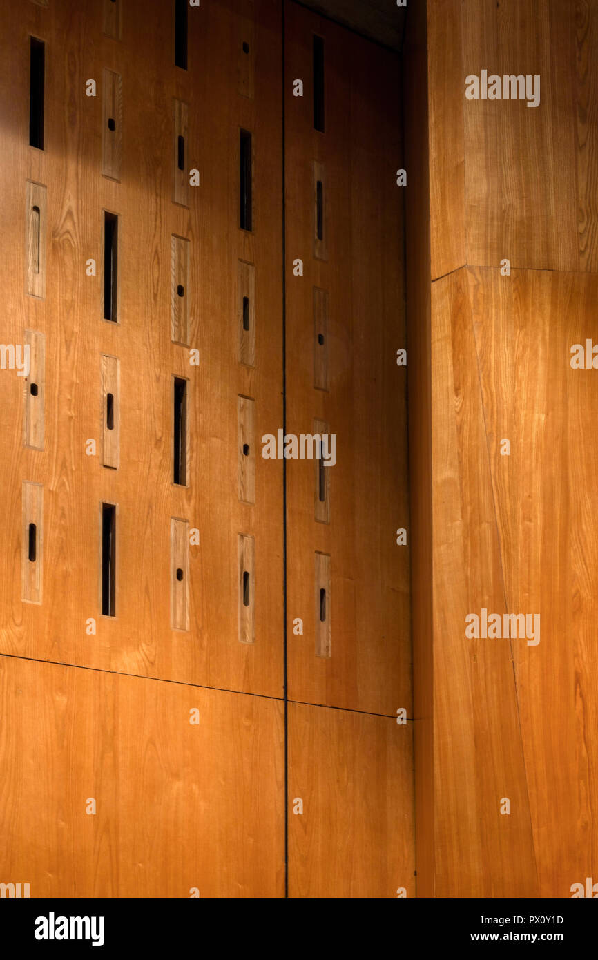 Wood design detail in the renovated Purcell Room at the Queen Elizabeth ...