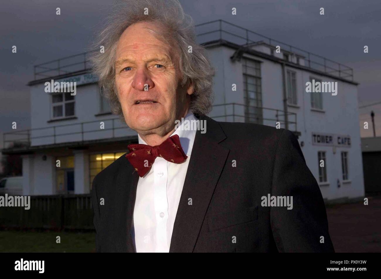 Maurice Kirk, known as the Flying Vet, photographed in Penarth, Wales ...