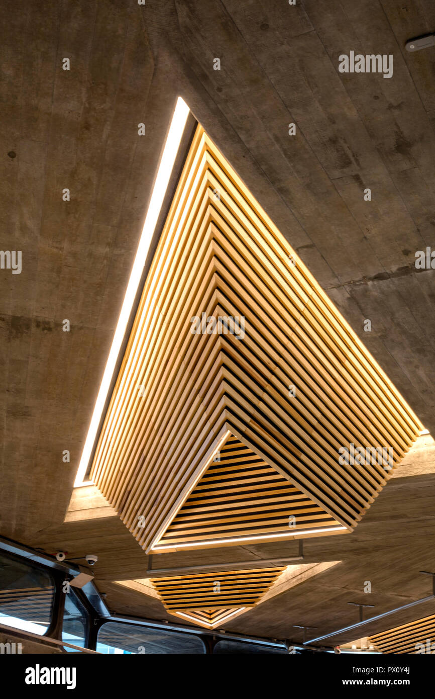 The restored triangular roof lights of the Queen Elizabeth Hall foyer ...