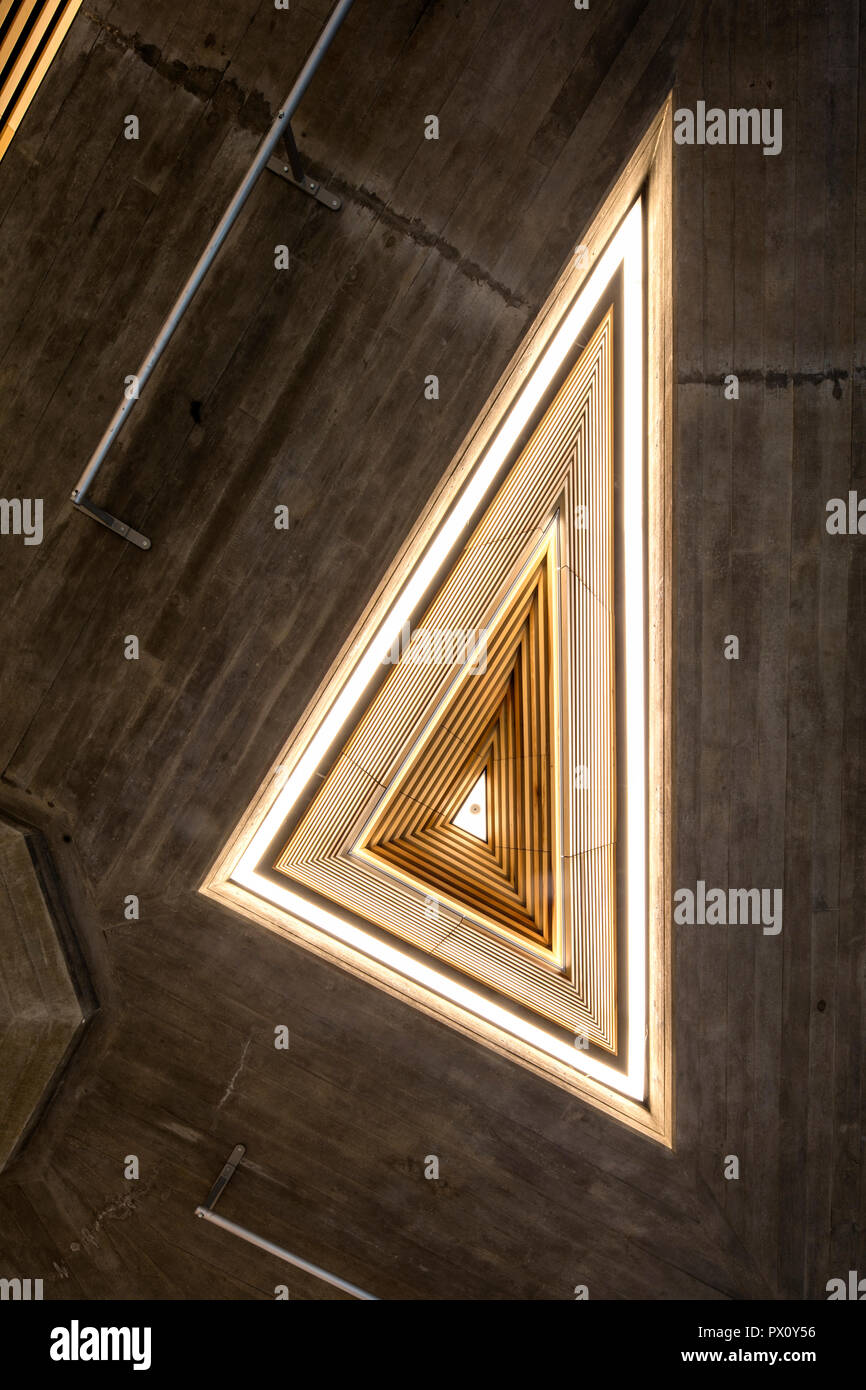 The restored triangular roof lights of the Queen Elizabeth Hall foyer ...