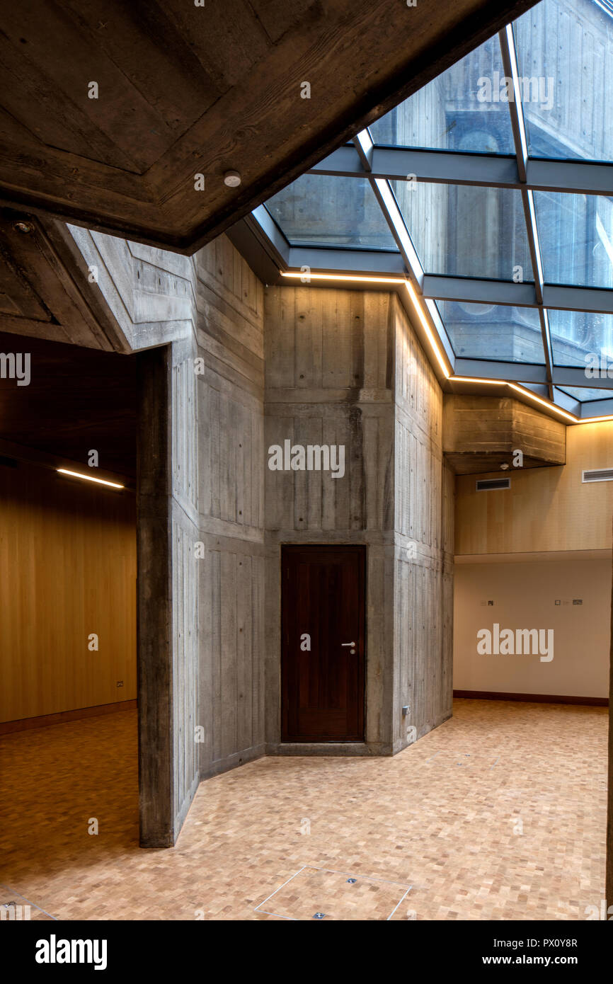 Foyer and skylight of the restored Queen Elizabeth Hall, Southbank ...
