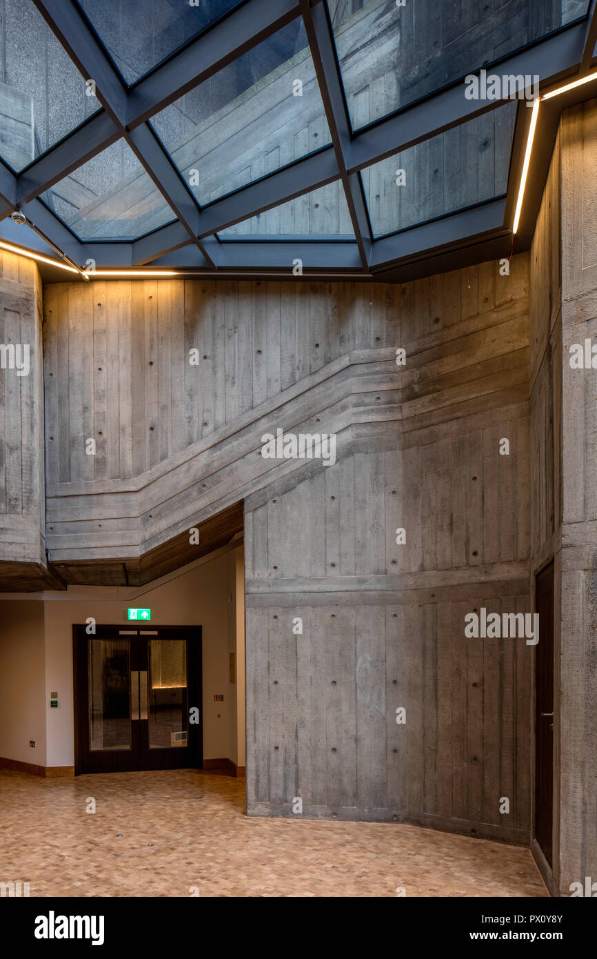 Foyer of the renovated Queen Elizabeth Hall, Southbank Centre, London ...