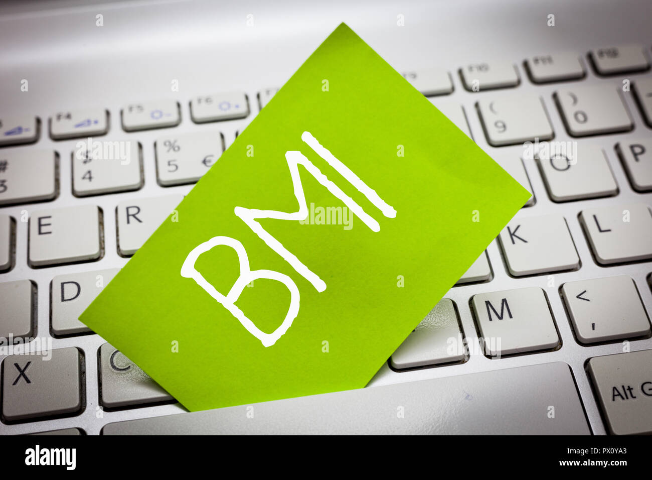 Handwriting text Bmi. Concept meaning Method of estimating body fat ...