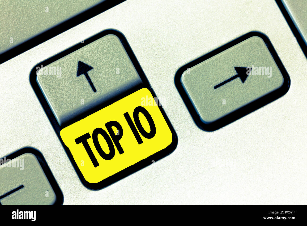 Writing note showing Top 10. Business photo showcasing List of most ...