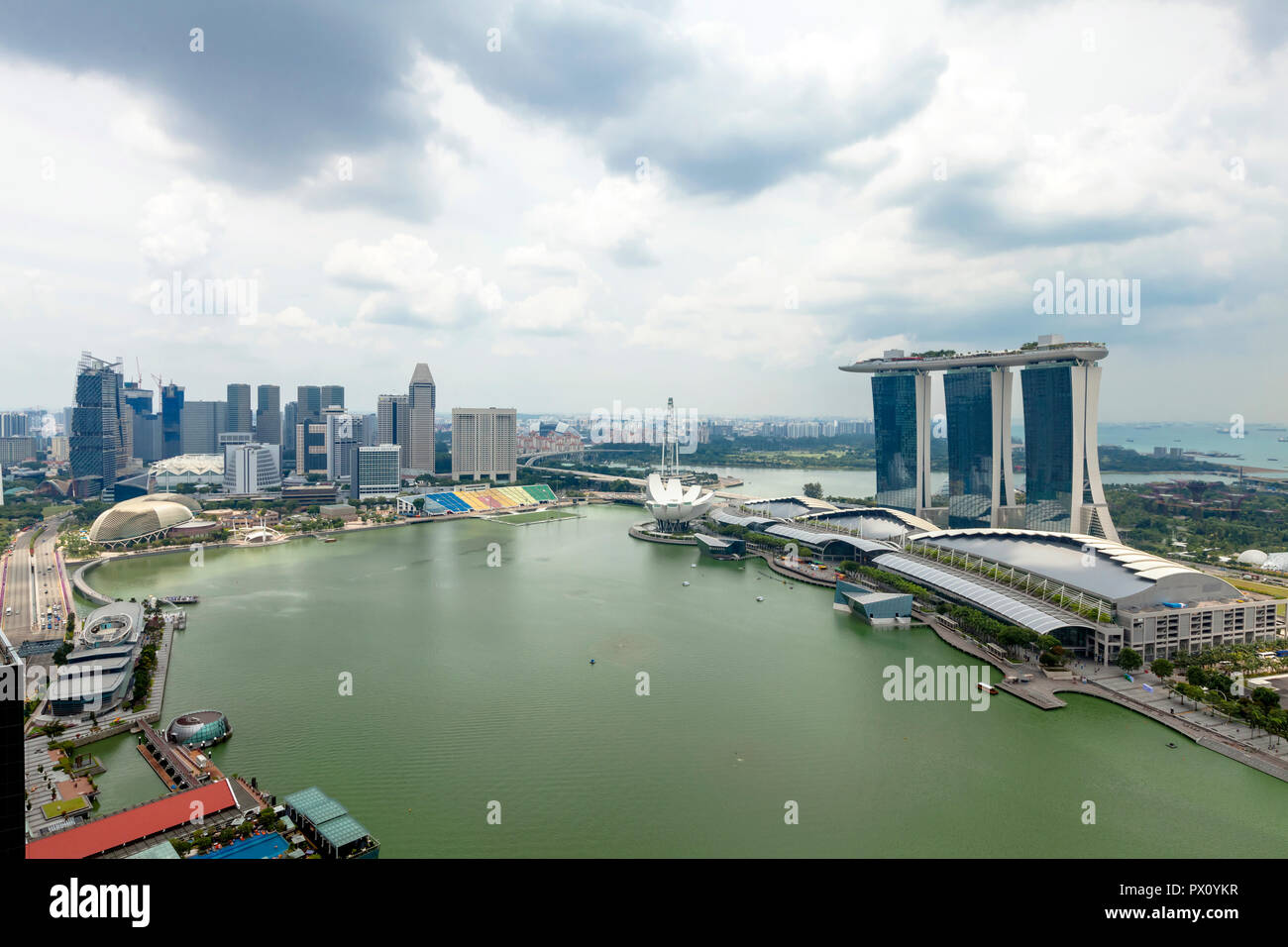 Aerial view of Marina Bay cityscape in Singapore Stock Photo - Alamy