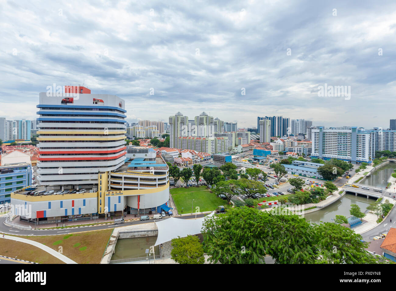 Cityscape of Singapore downtown in Bugis area Stock Photo - Alamy