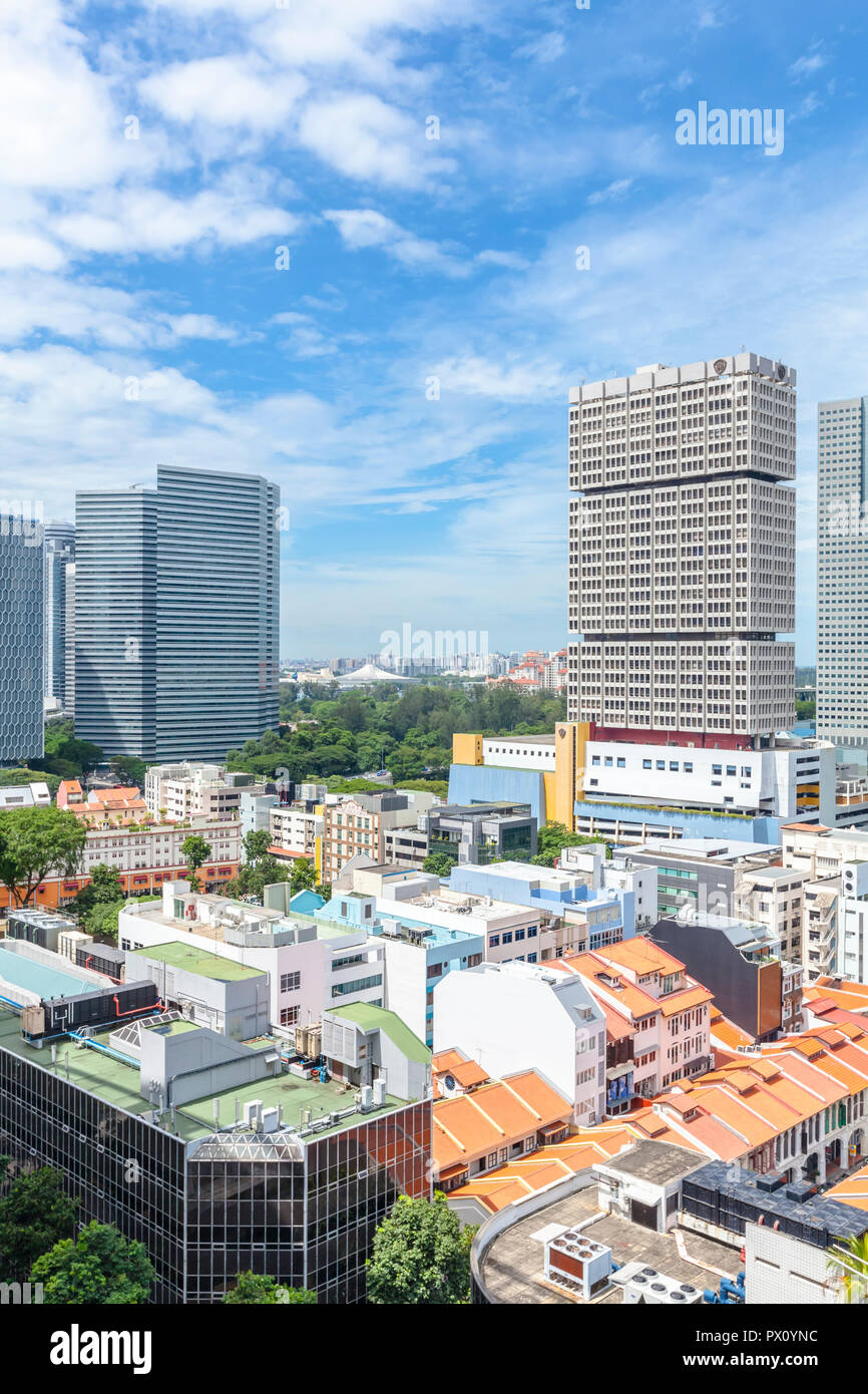Cityscape of Singapore downtown in Bugis Singapore, showing The Gateway ...