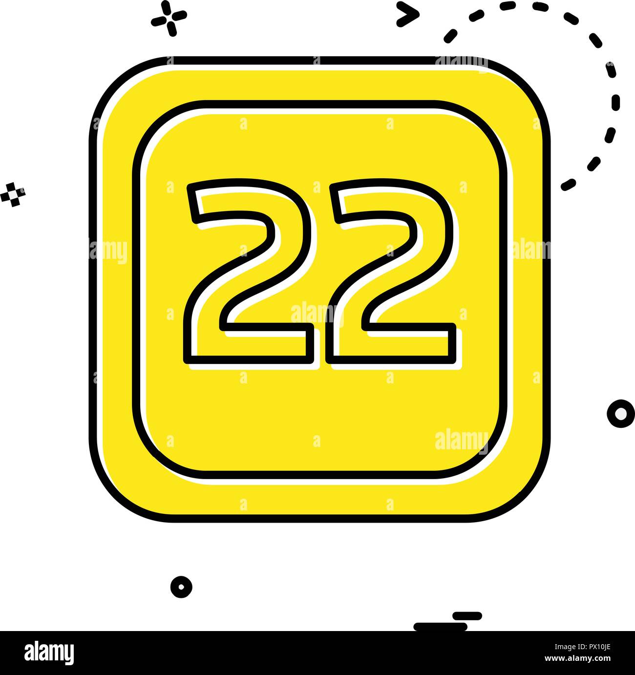 22 Date Calender icon design vector Stock Vector Image & Art - Alamy