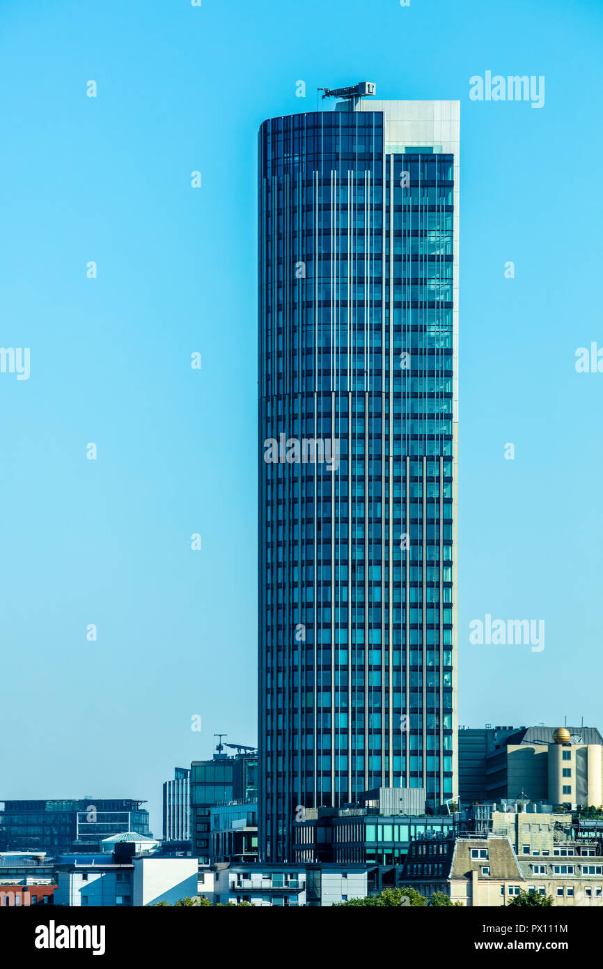 South Bank Tower single building close up details of glass facade ...
