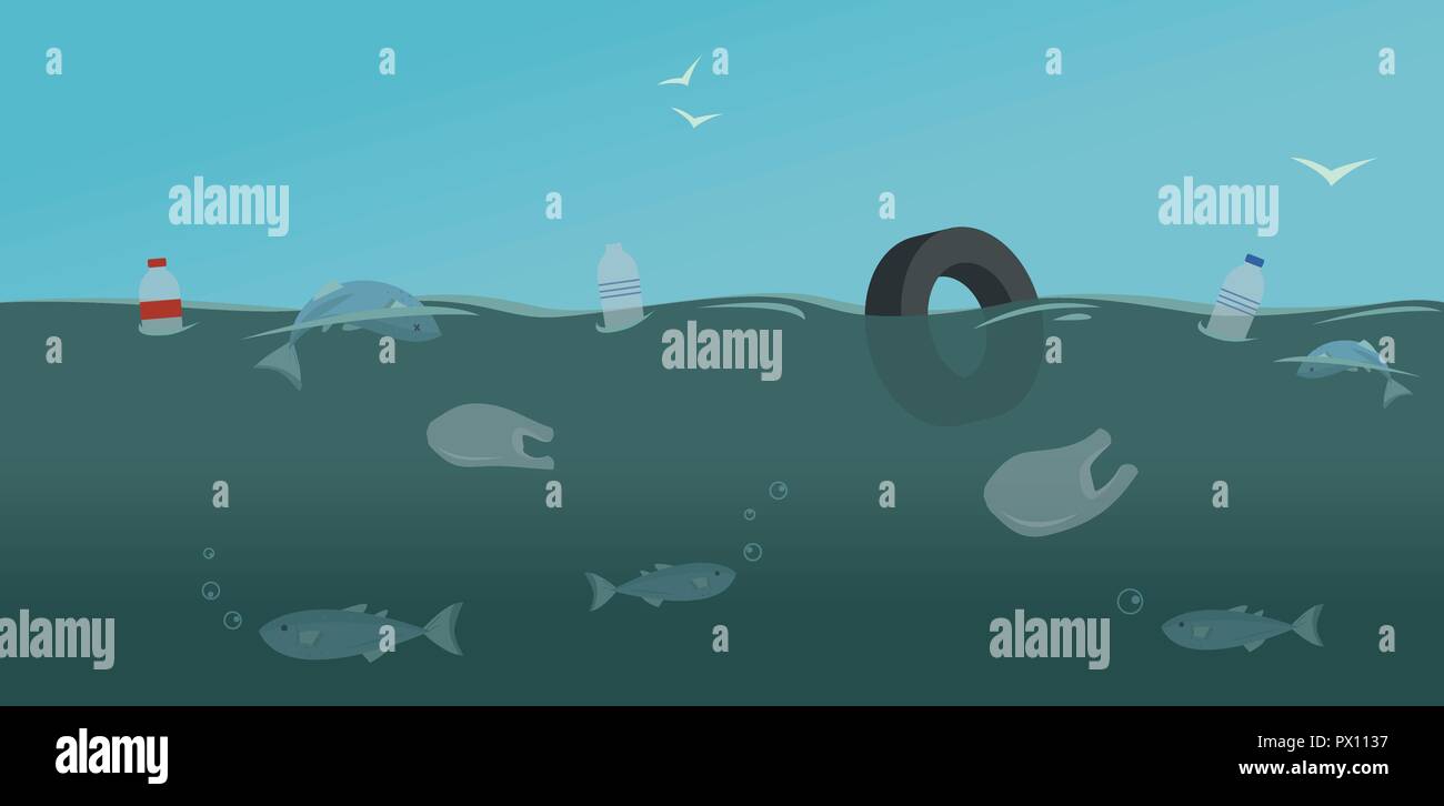 Floating Dead Fish Cartoon