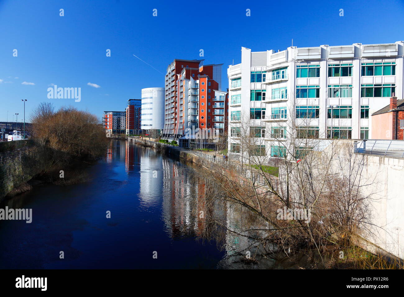 Whitehall Waterfront behind Leeds Station Stock Photo - Alamy