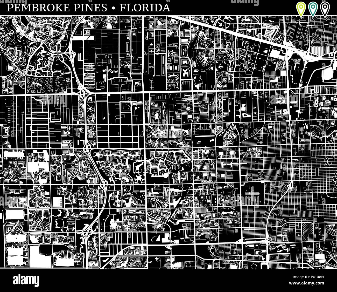 Mapa De Pembroke Pines, Florida 2 Aerial Photo Of Century Village,
