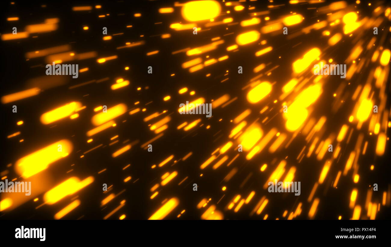 Rising many bright embers, 3d render computer generated backdrop Stock ...