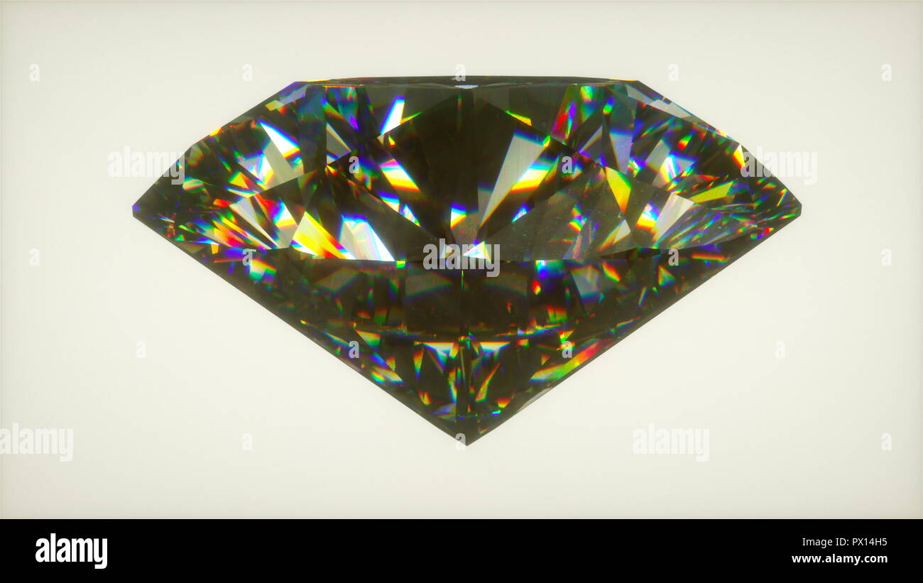 3d model of shiny brilliant with illumination in space, computer ...