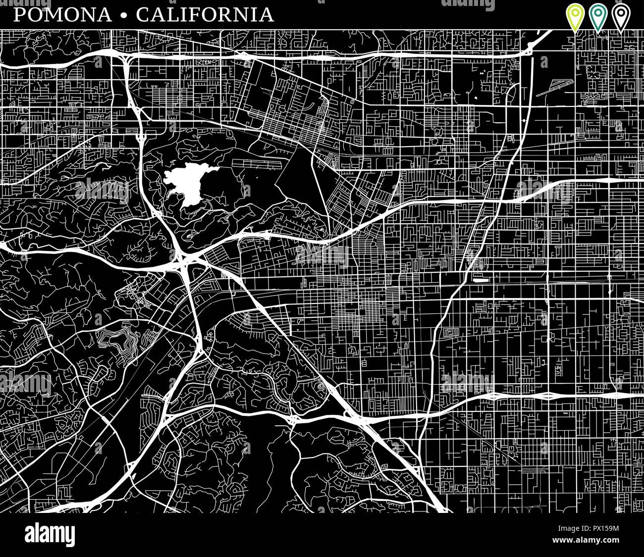Mapa De Pomona, California