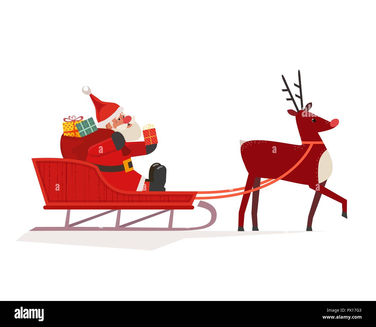 Reindeer characters merry christmas Stock Vector Images - Alamy