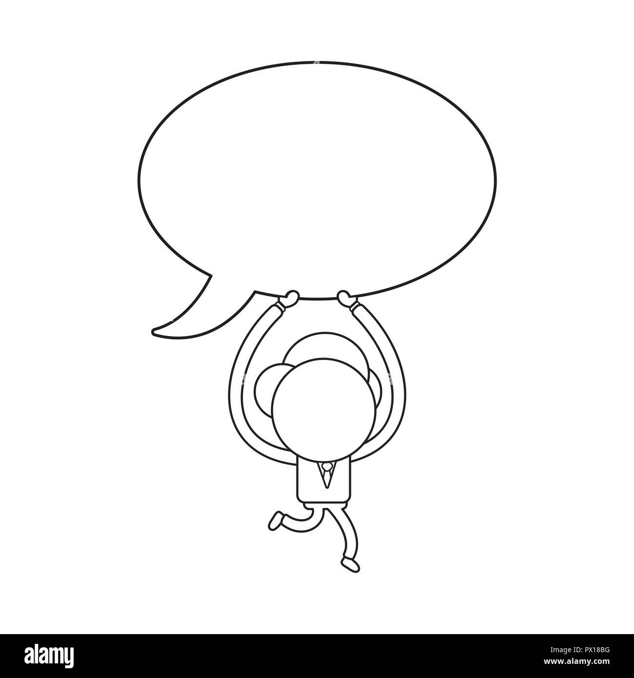 Vector illustration concept of businessman character running and ...