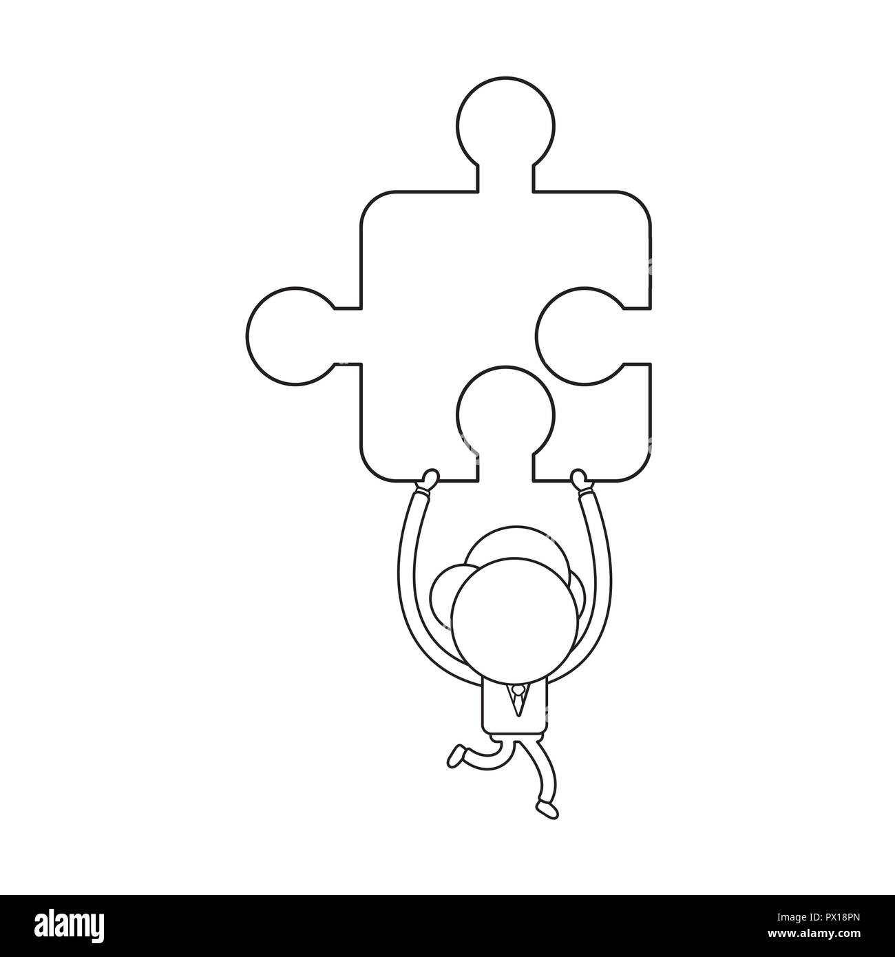 Vector illustration concept of businessman character running and ...