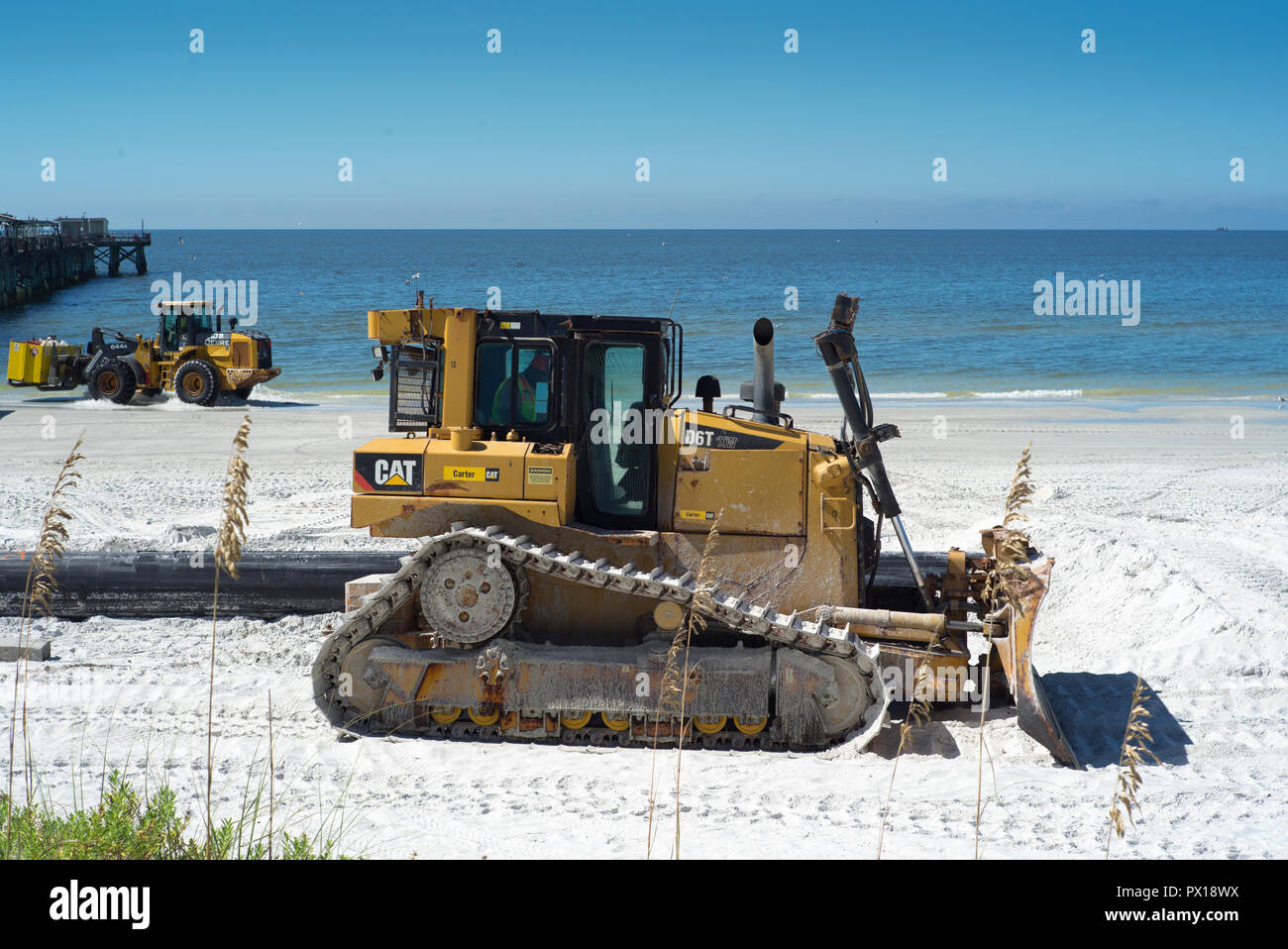 Bulldozer beach hurricane hi-res stock photography and images - Alamy