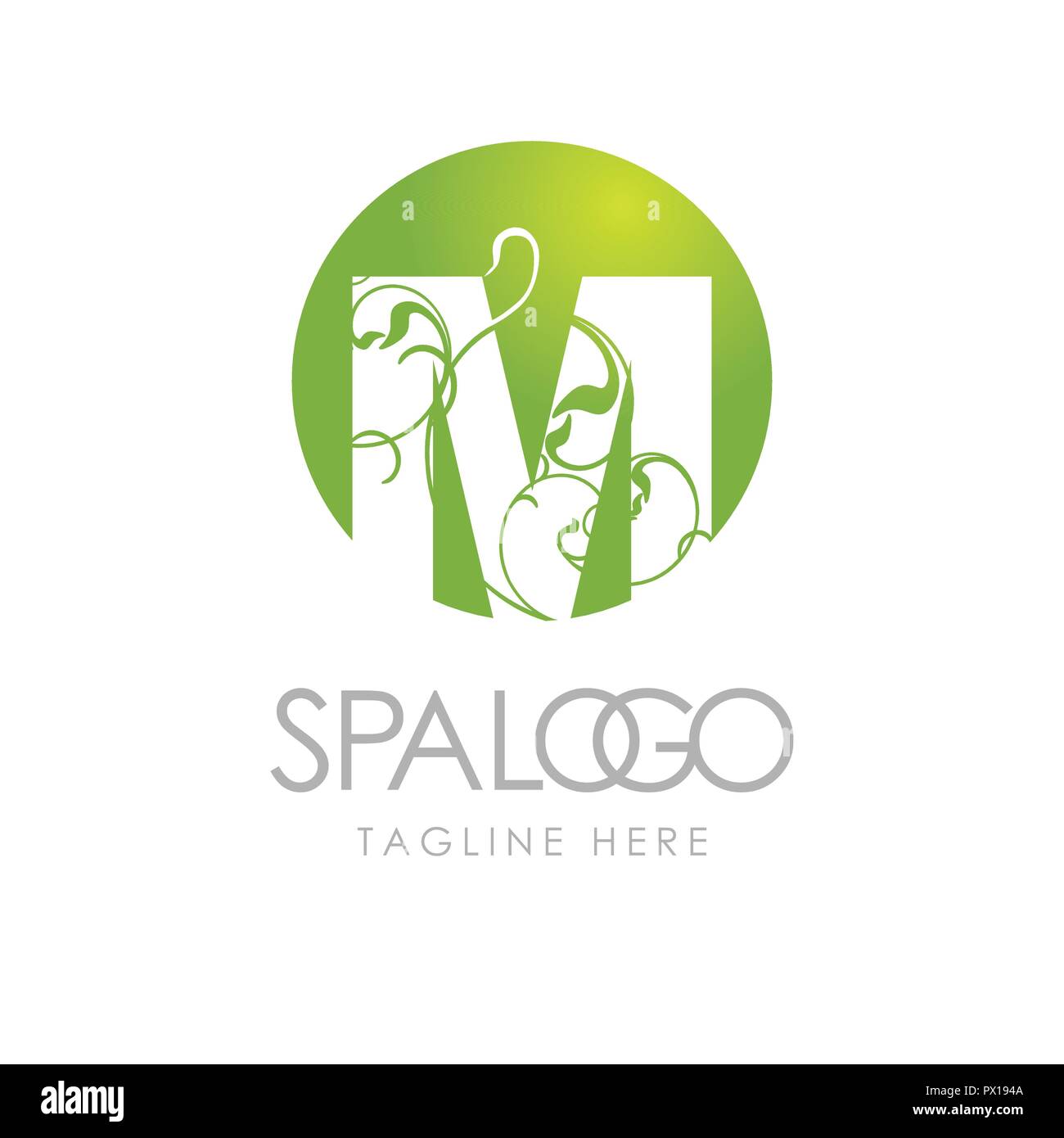 Spa Alphabetical logo design with light background vector Stock Vector ...