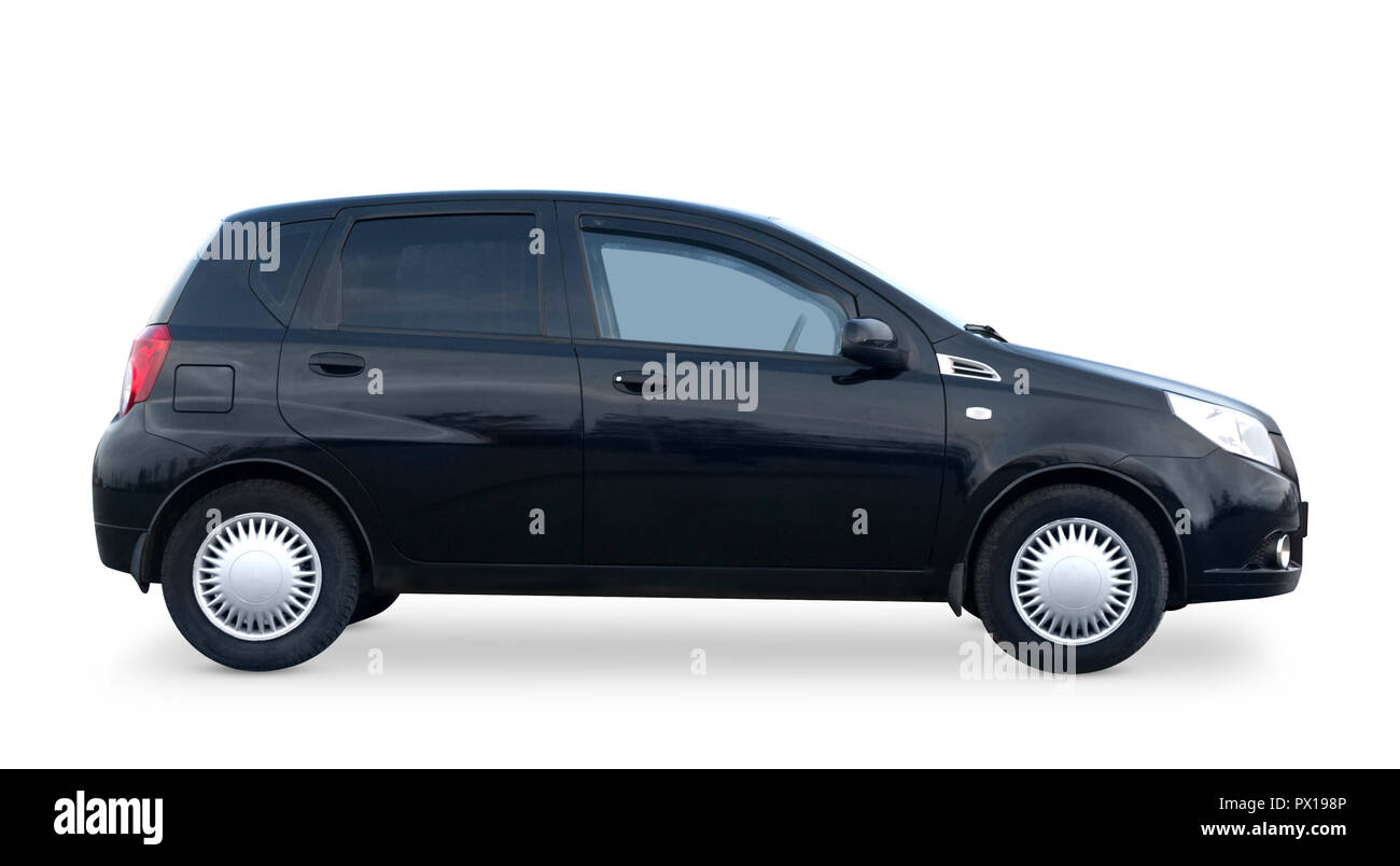 Side view hatchback car isolated on white background. Photo exterior ...