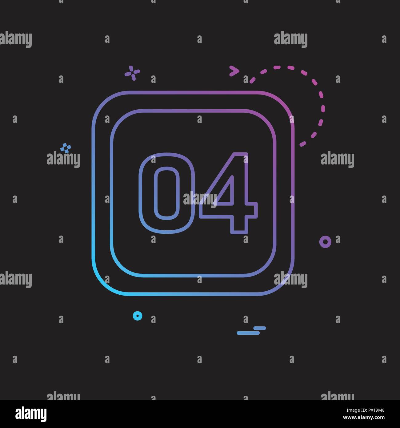 4 Date Calender icon design vector Stock Vector Image & Art - Alamy