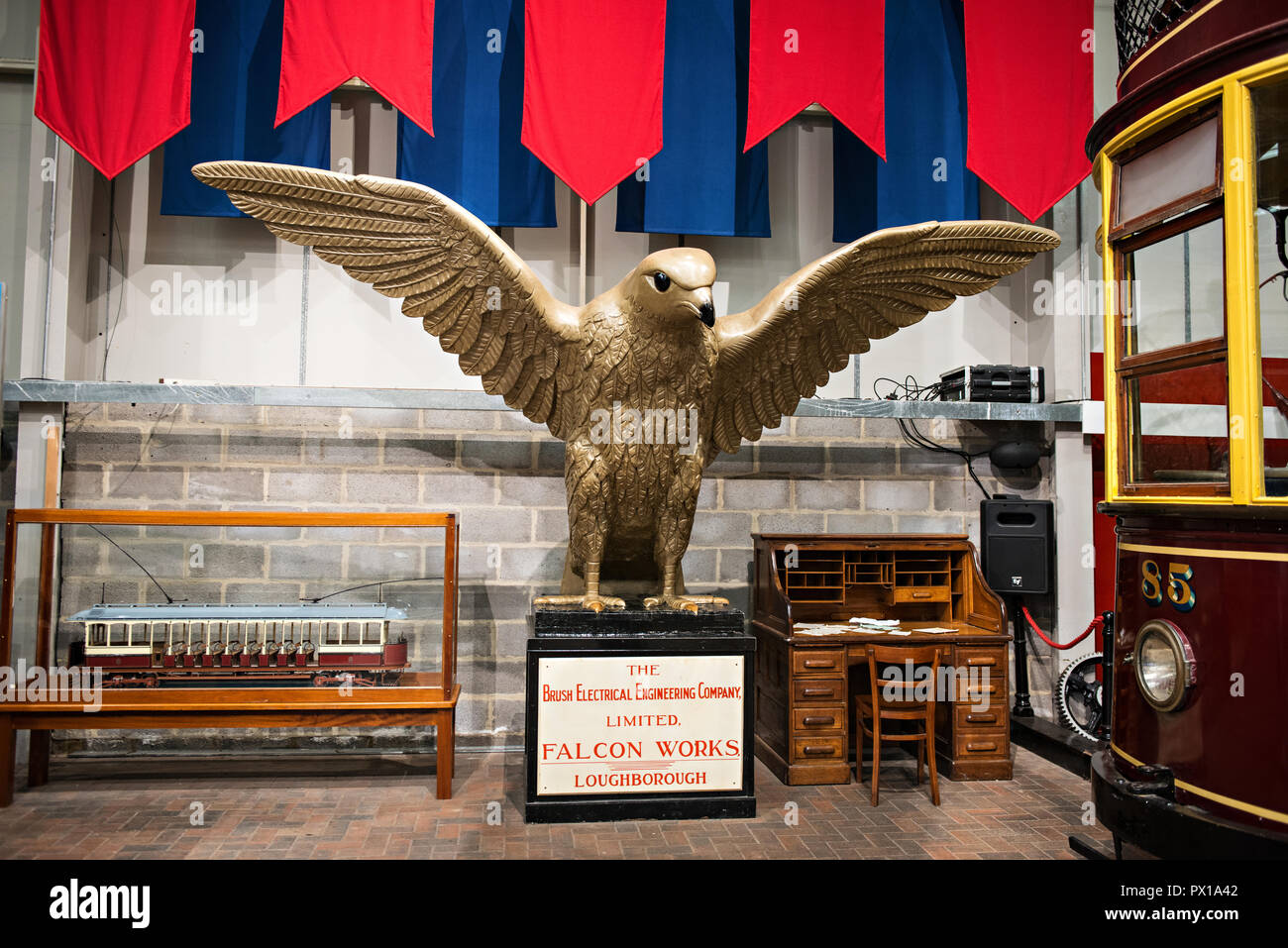 Crich Tramway Museum in the village of Crich, Derbyshire, UK Stock ...