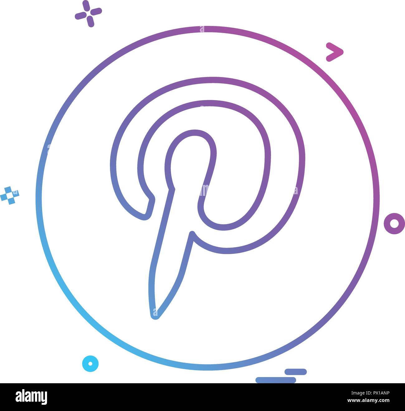 Purple Pinterest Icon