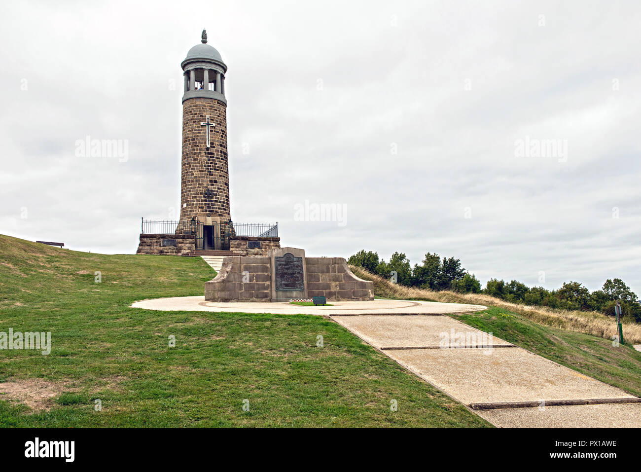 The Crich memorial erected in 1923, to visit at Crich, Derbyshire UK ...