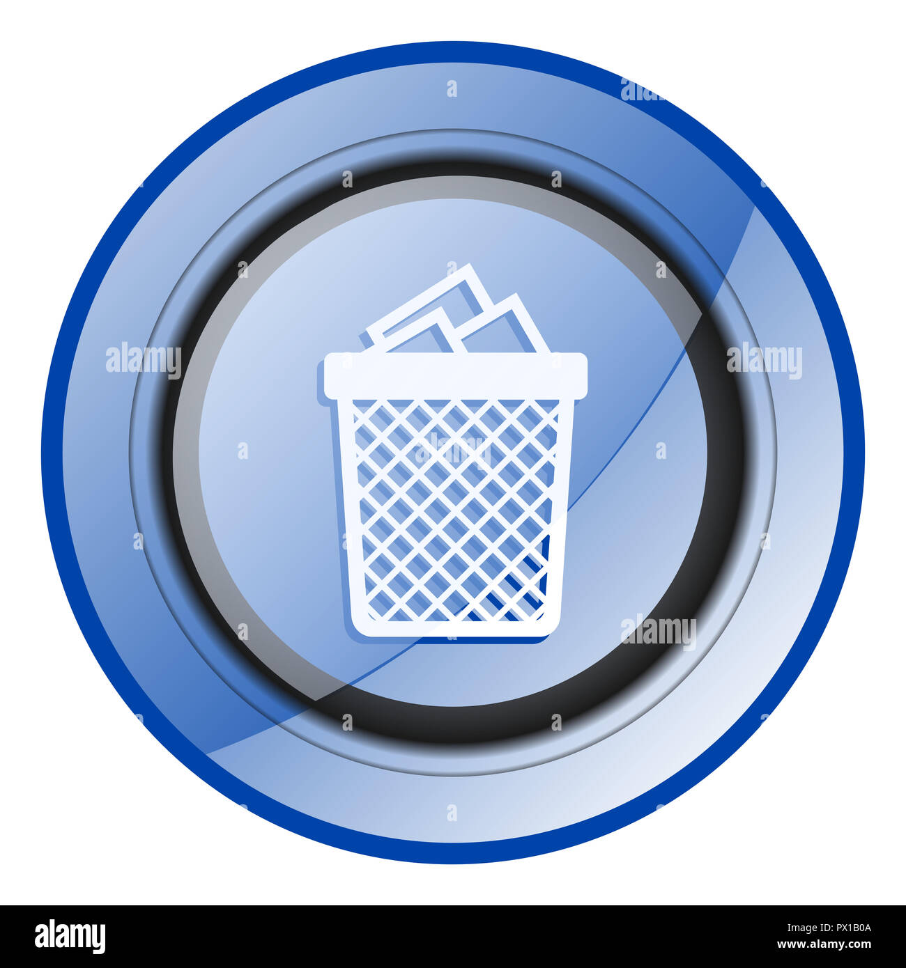 Blue rubbish bin logo hi-res stock photography and images - Alamy
