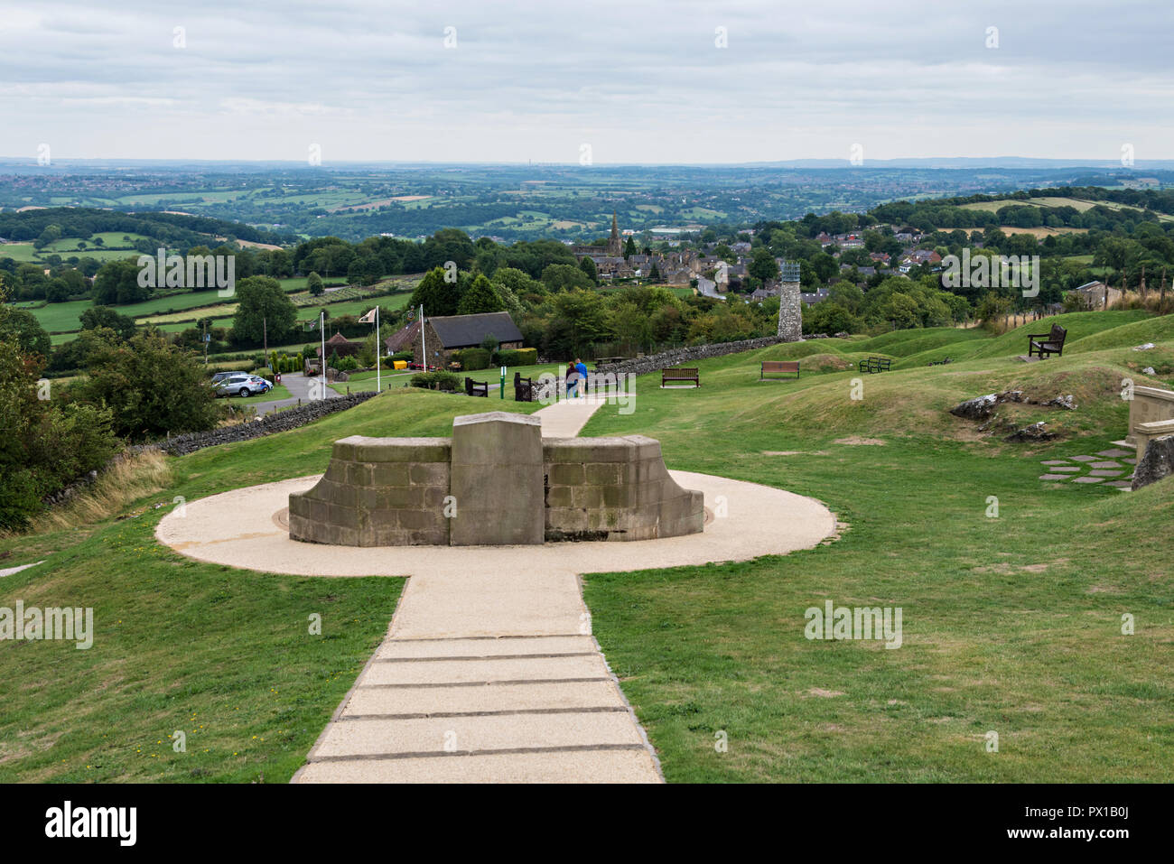 Panoramic views from the tower at the Crich memorial erected in 1923 ...