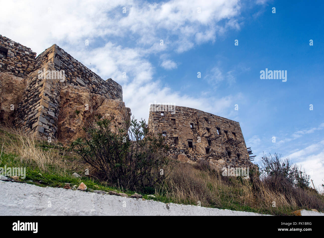 europe, greece, dodecanese, astipalea, hora, castle Stock Photo - Alamy