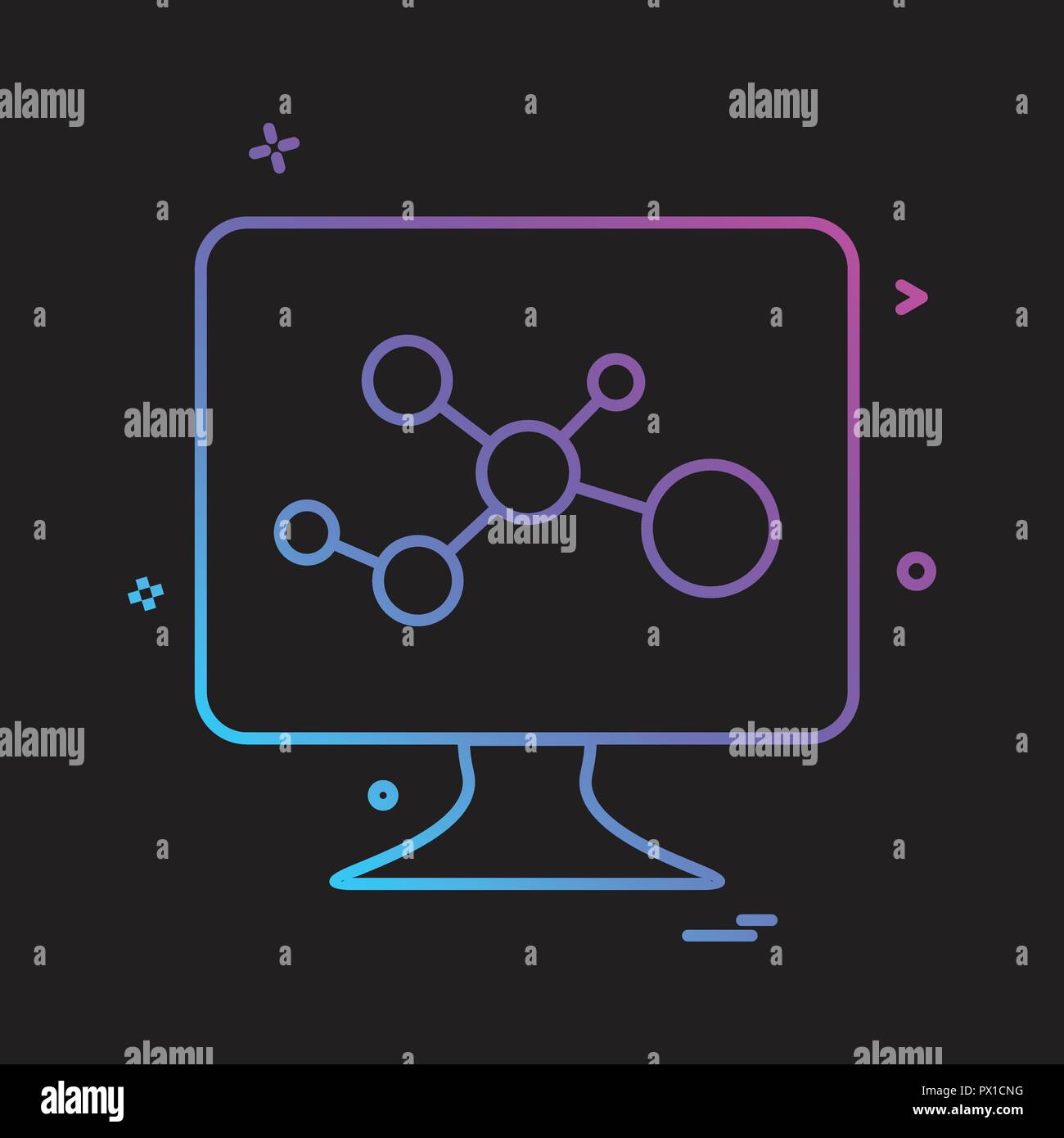 lcd screen molecules icon vector Stock Vector Image & Art - Alamy