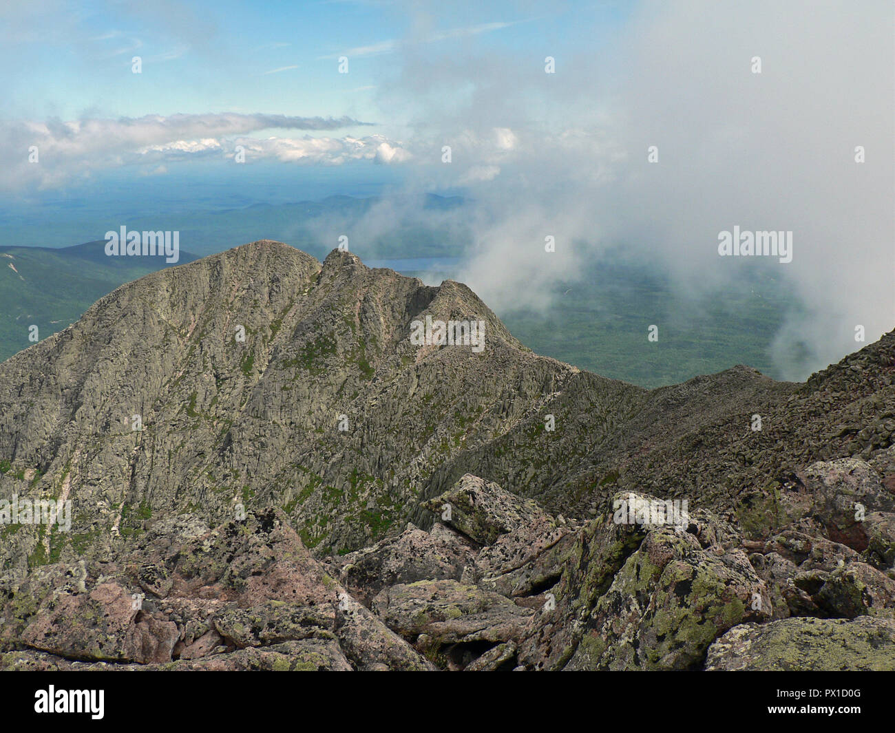 Knife edge, Baxter State Park, Maine Stock Photo - Alamy