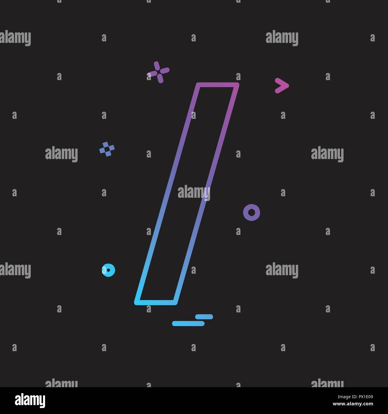 Slash icon design vector Stock Vector Image & Art - Alamy