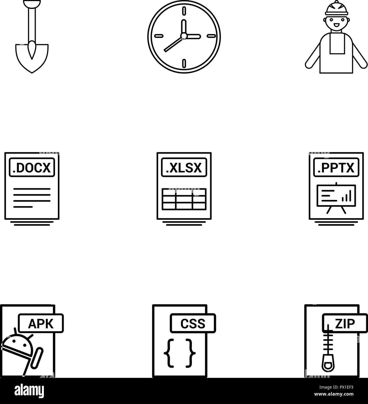 Zip compressed file icon Black and White Stock Photos & Images - Alamy