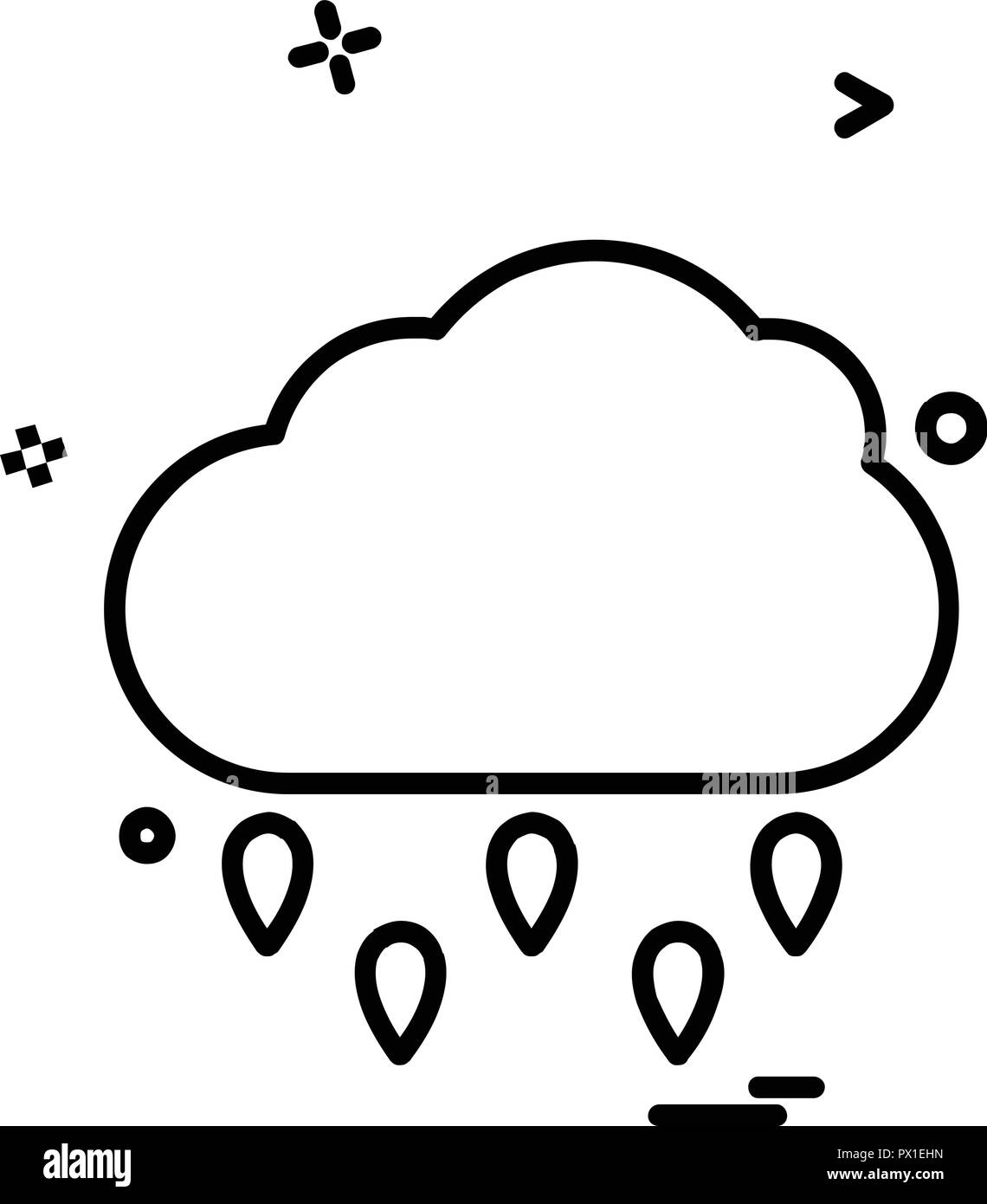 Cloudy weather icon design vector Stock Vector Image & Art - Alamy