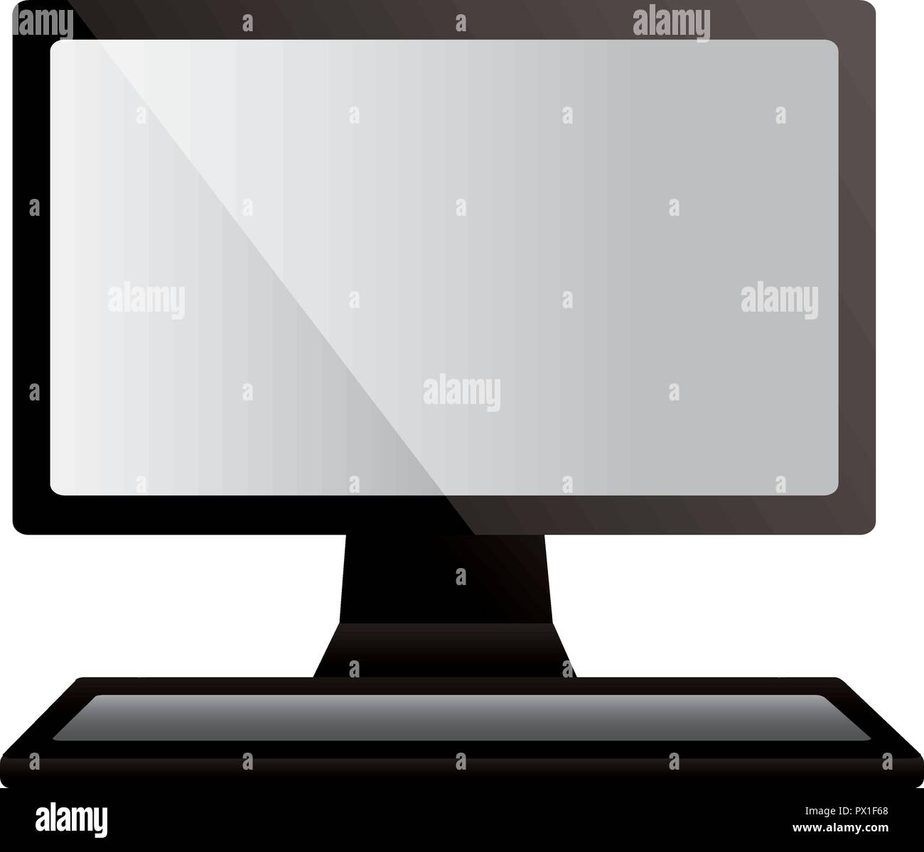 computer device on white background vector illustration Stock Vector ...