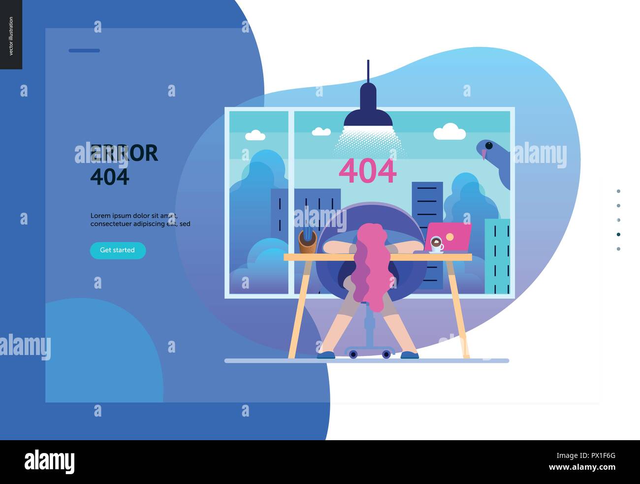 Broken office window Stock Vector Images - Alamy