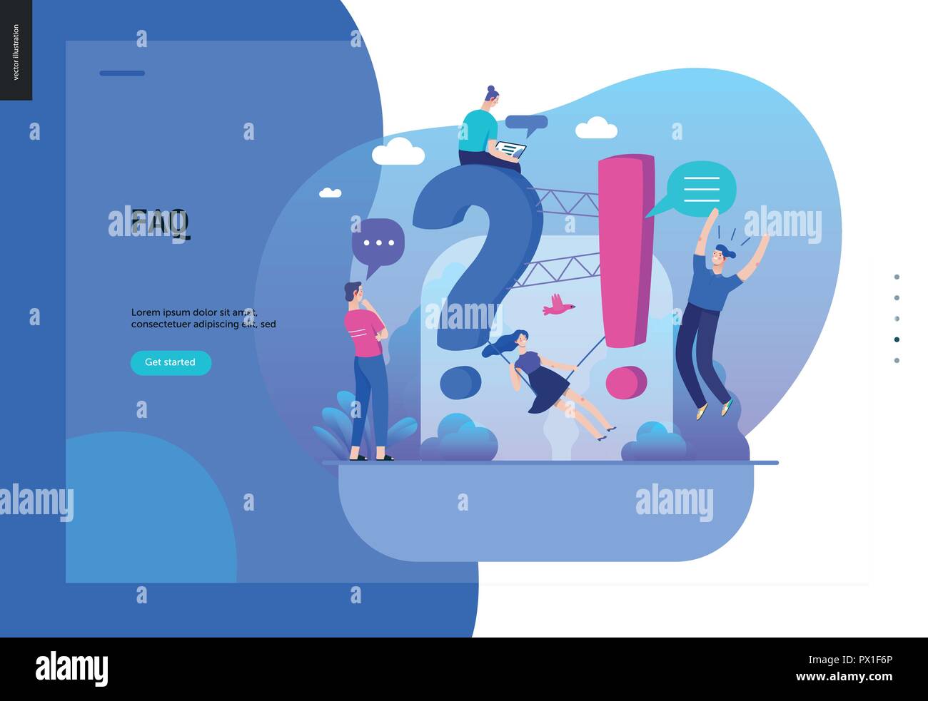 Business, color 2- FAQ -modern flat vector concept illustration of ... Business, color 2- FAQ -modern flat vector concept illustration of ...
