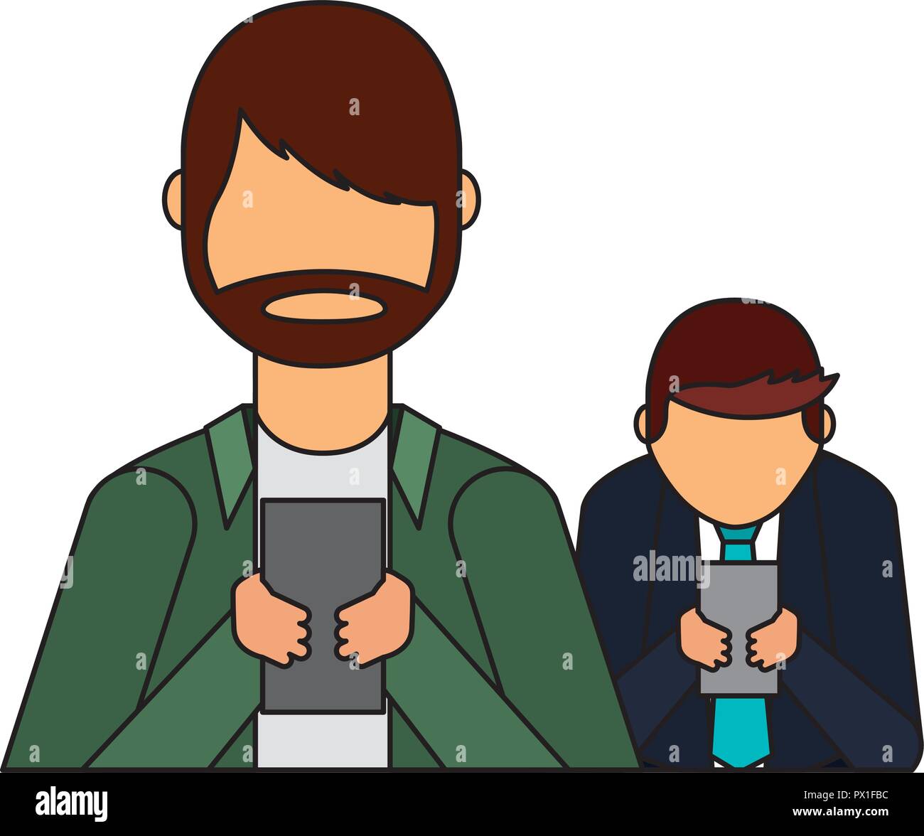 University female cell phone Stock Vector Images - Alamy