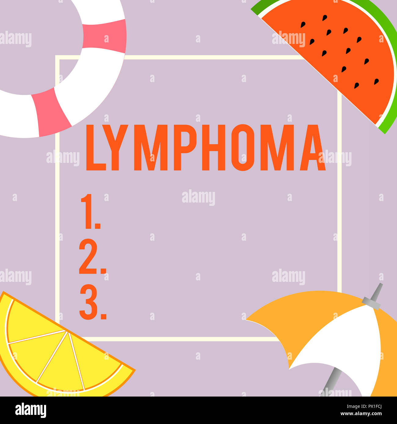 Text sign showing Lymphoma. Conceptual photo Cancer that begins in ...