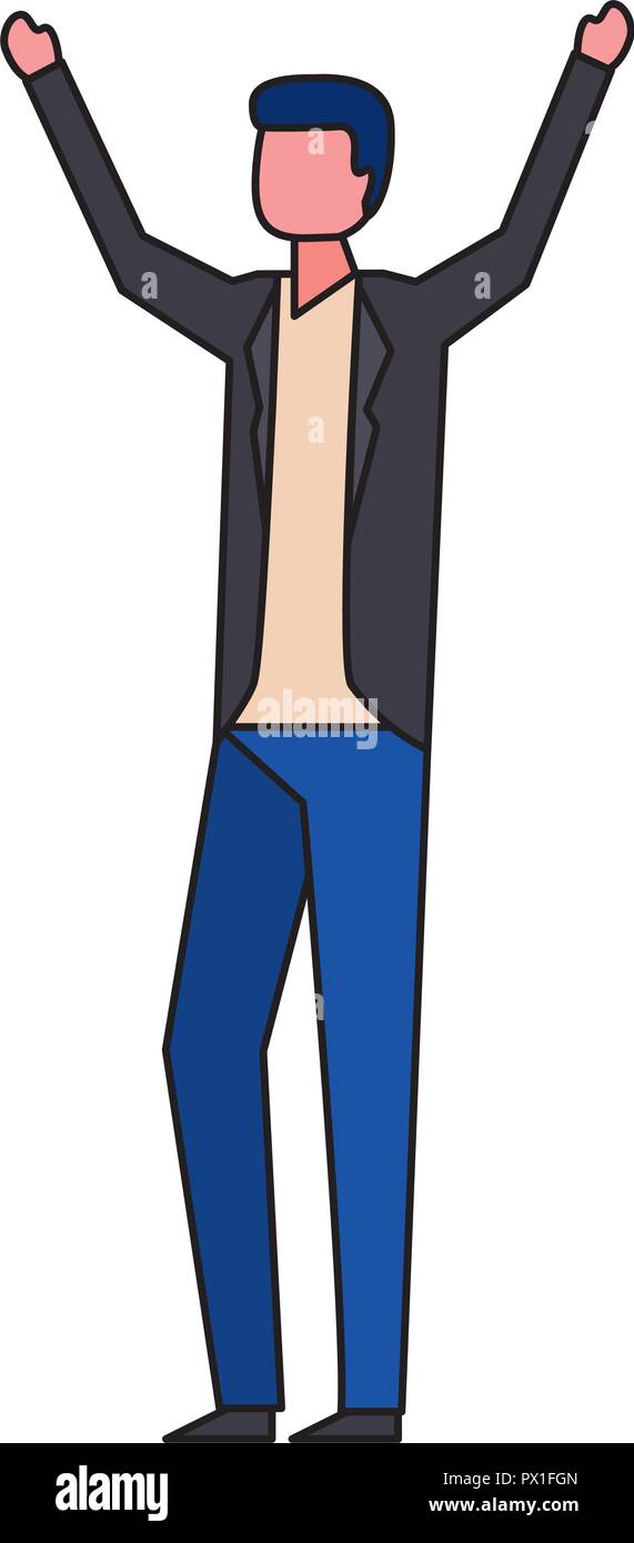 man cartoon character on white background vector illustration Stock ...