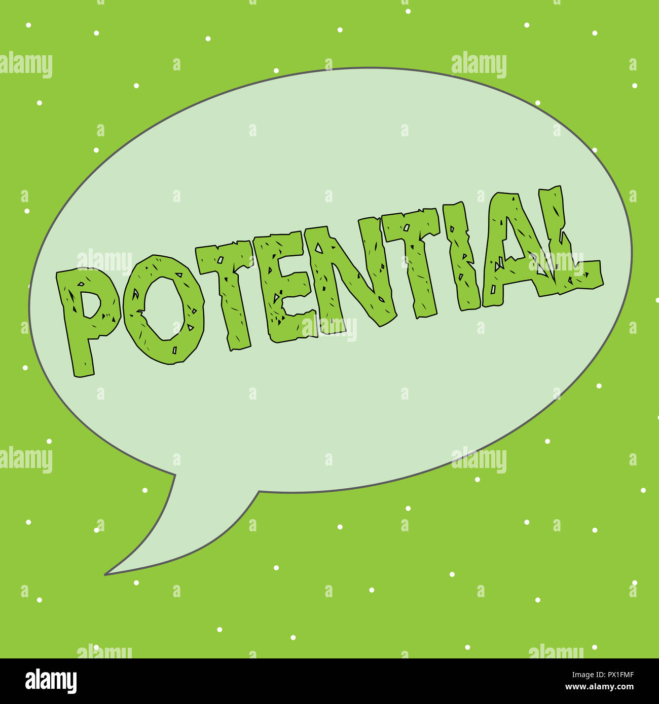 Handwriting text Potential. Concept meaning Latent qualities abilities ...